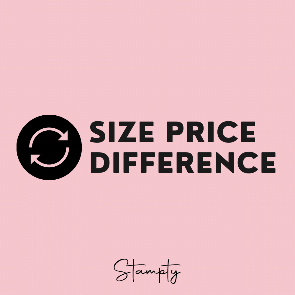 Size Price Difference – Stampty
